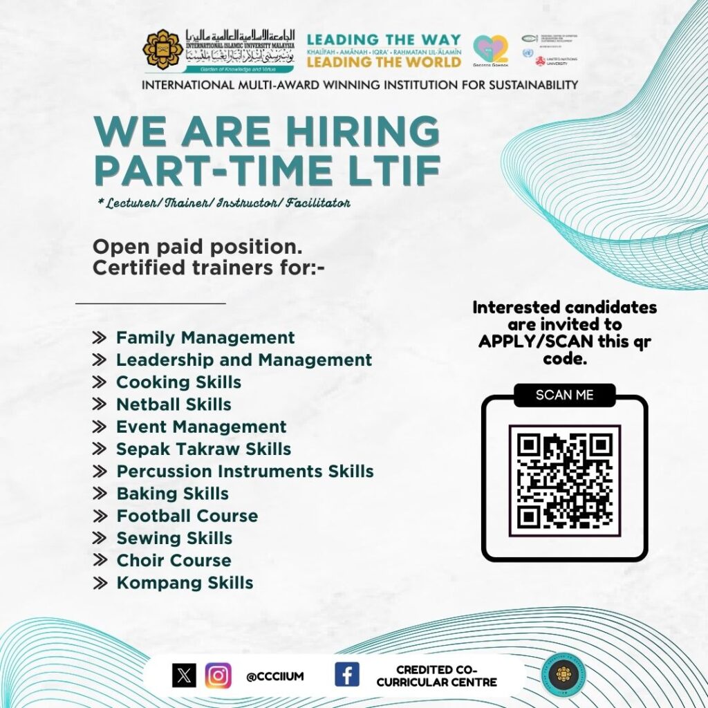 New Recruitment – CREDITED CO-CURRICULAR CENTRE (CCC)