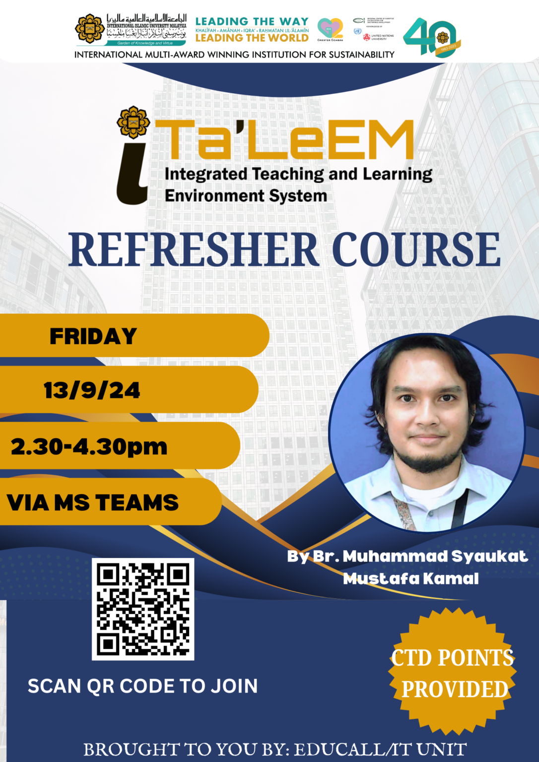 iTa’LeEM Refresher Course – Centre for Languages and Pre-University ...