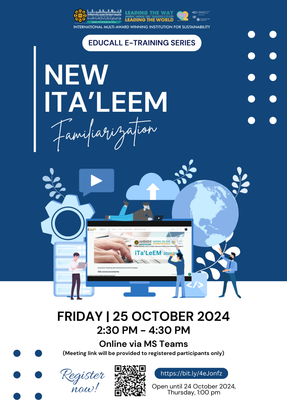 EDUCALL E-TRAINING SERIES: NEW ITA’LEEM FAMILIARIZATION – Centre for ...