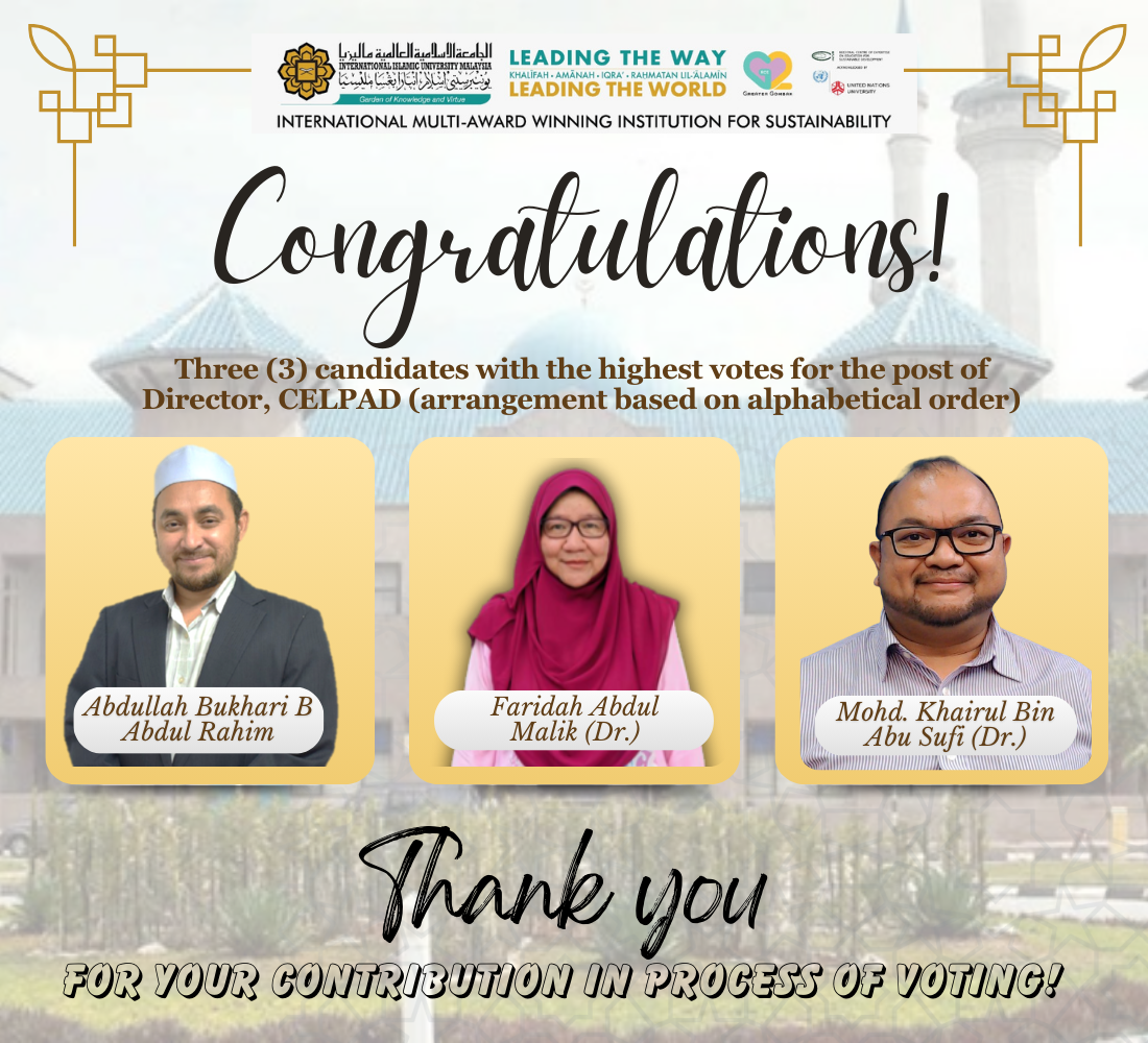 THE RESULT OF E-VOTING EXERCISE FOR CELPAD DIRECTORSHIP APPOINTMENT 2025-2027 – Centre for ...