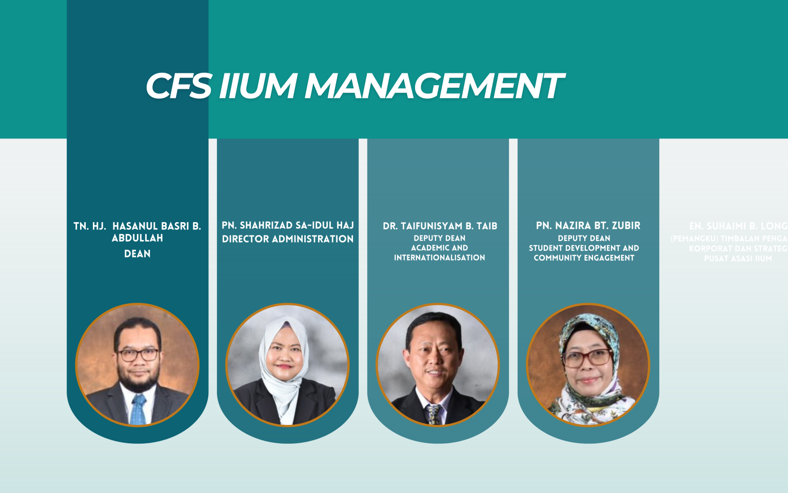 Management of CFS IIUM – Centre for Foundation Studies