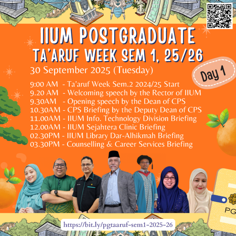 Briefing of New Students / Taaruf Week – Centre for Postgraduate ...