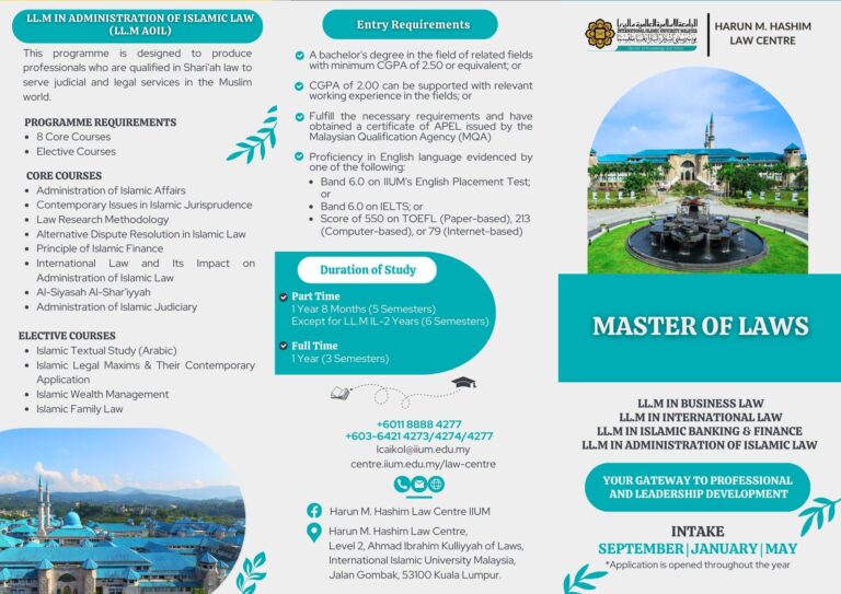 Master of Laws (LL.M) in Business Law – Harun M. Hashim Law Centre