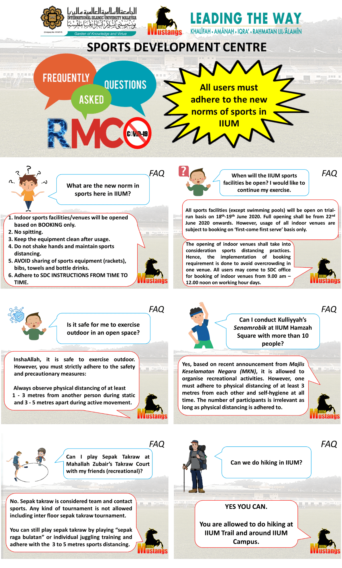 FAQs RMCO by SDC – Sports Development Centre IIUM